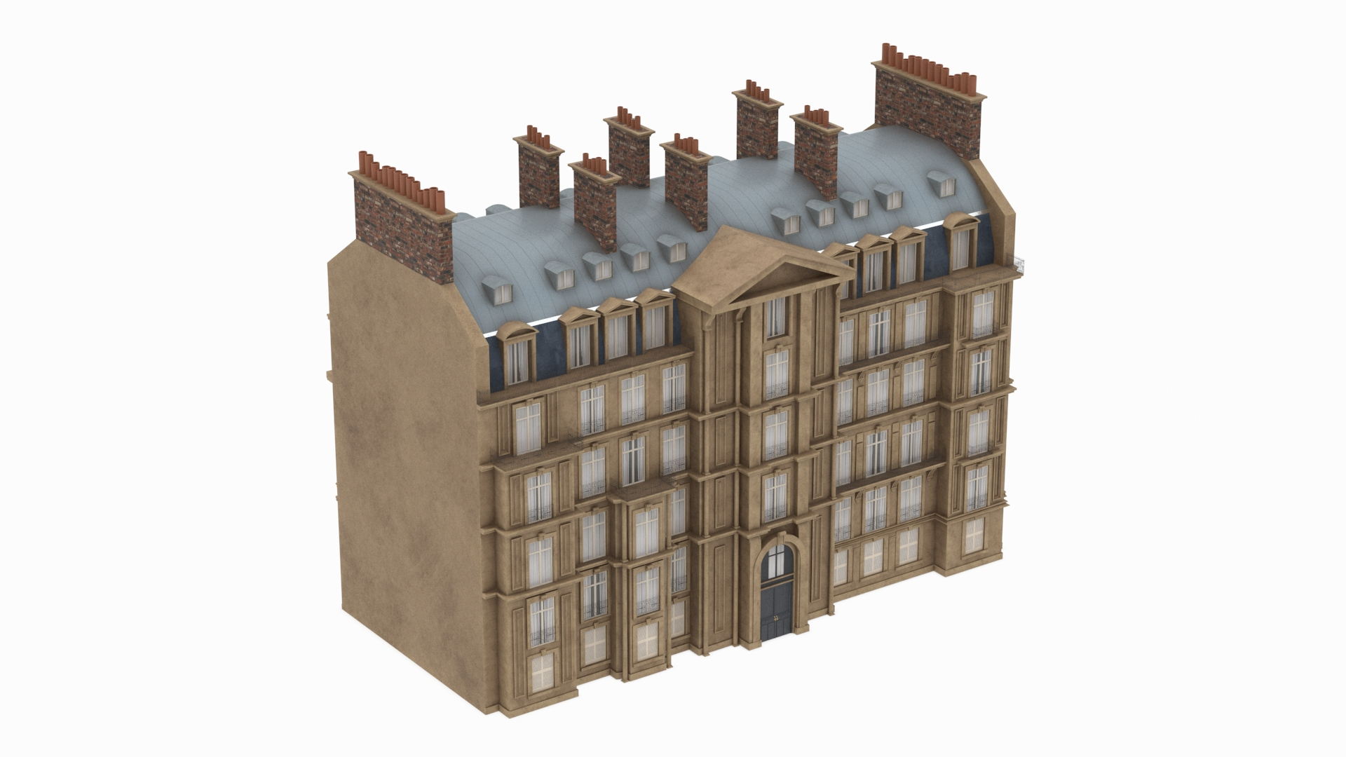 3D Traditional Building Paris Model - TurboSquid 2304635