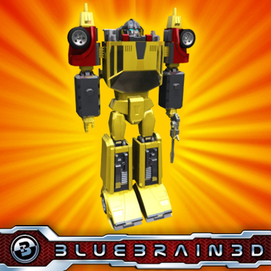 3dsmax transforming robot car