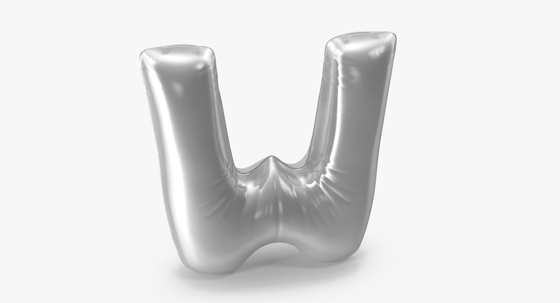Foil Balloon Letter W Model - TurboSquid 1217184
