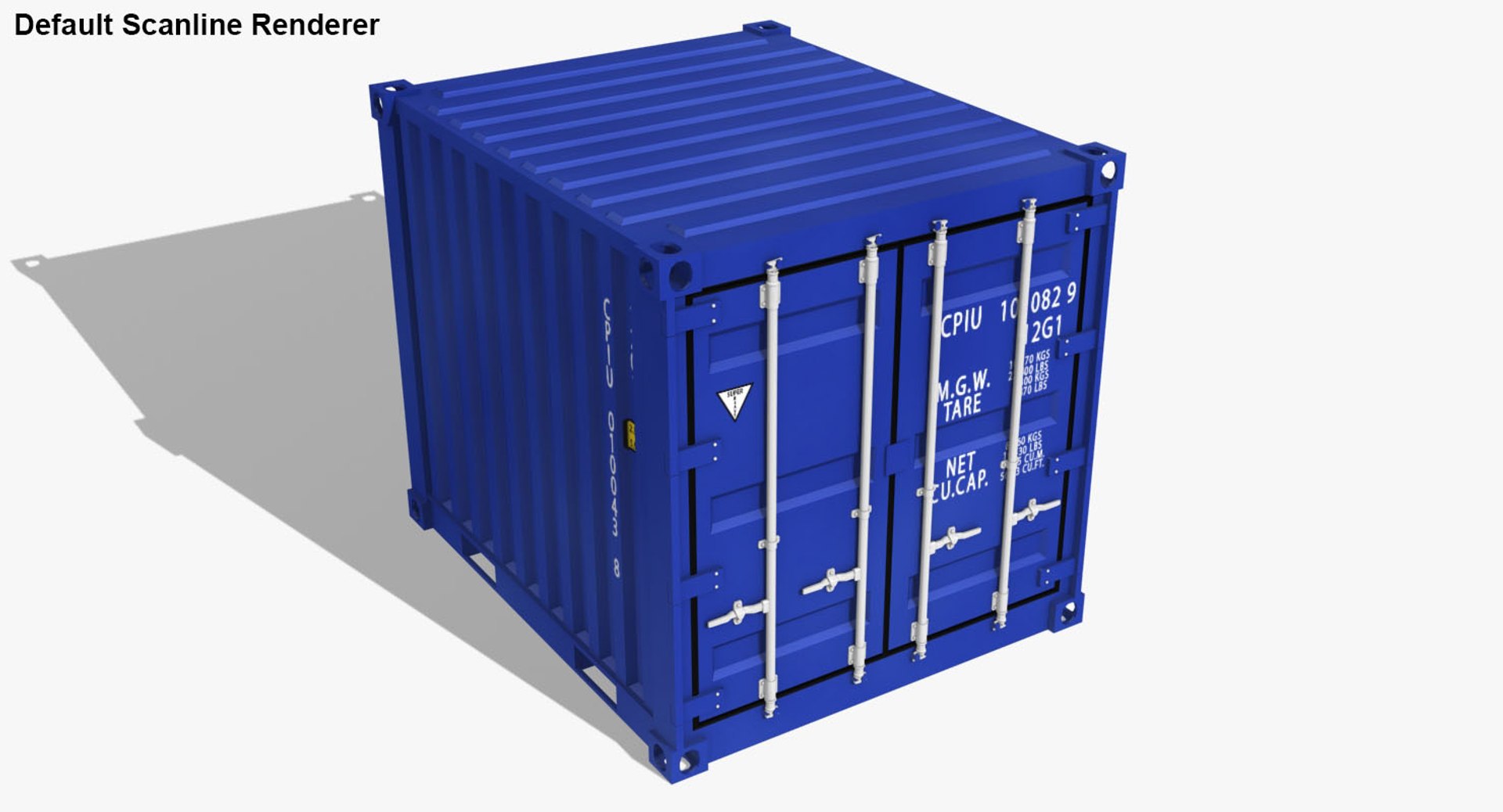 3D Container Gray Blue Model - TurboSquid 1317103