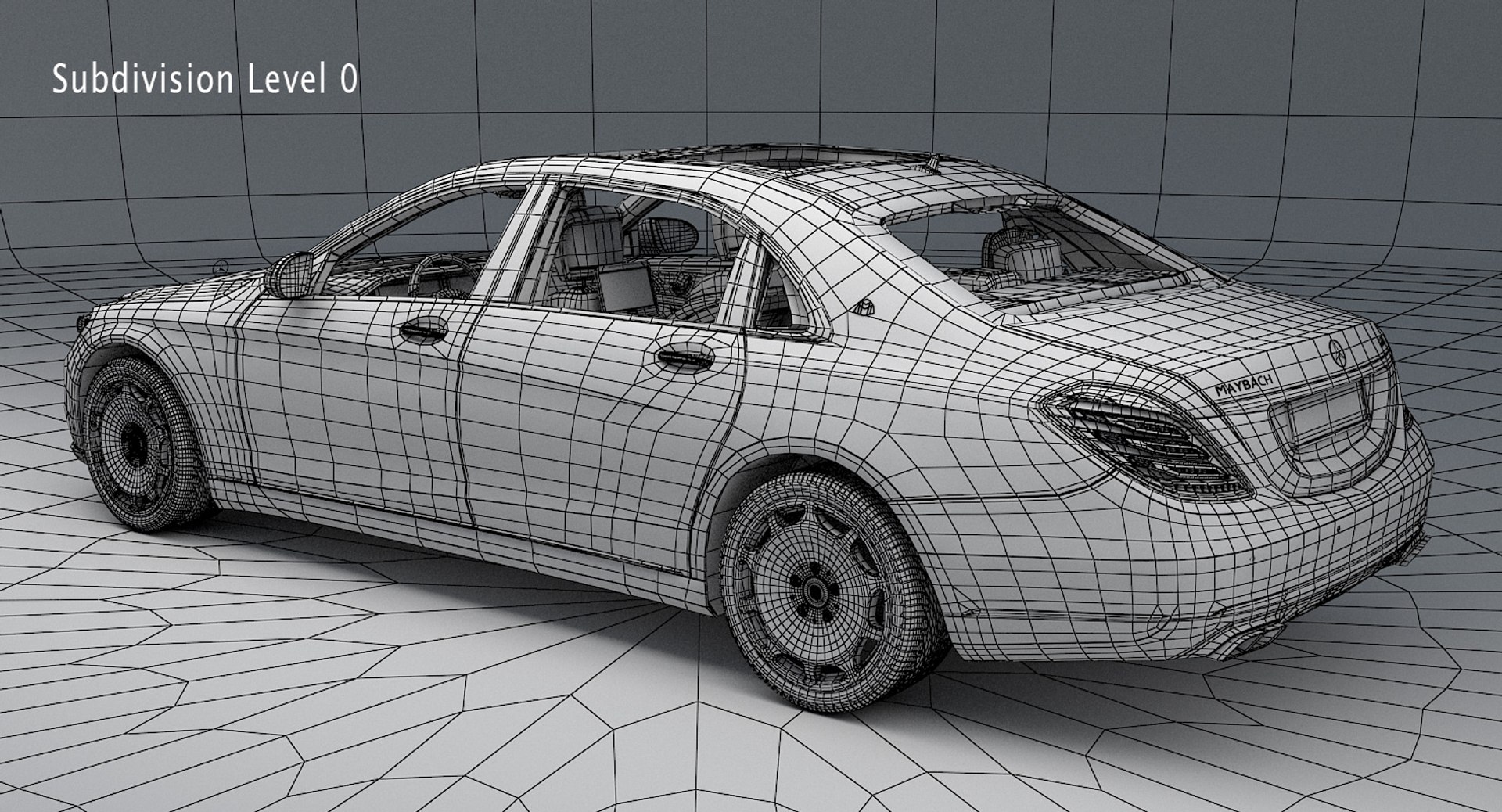 3d Model Mercedes Maybach S600 2016