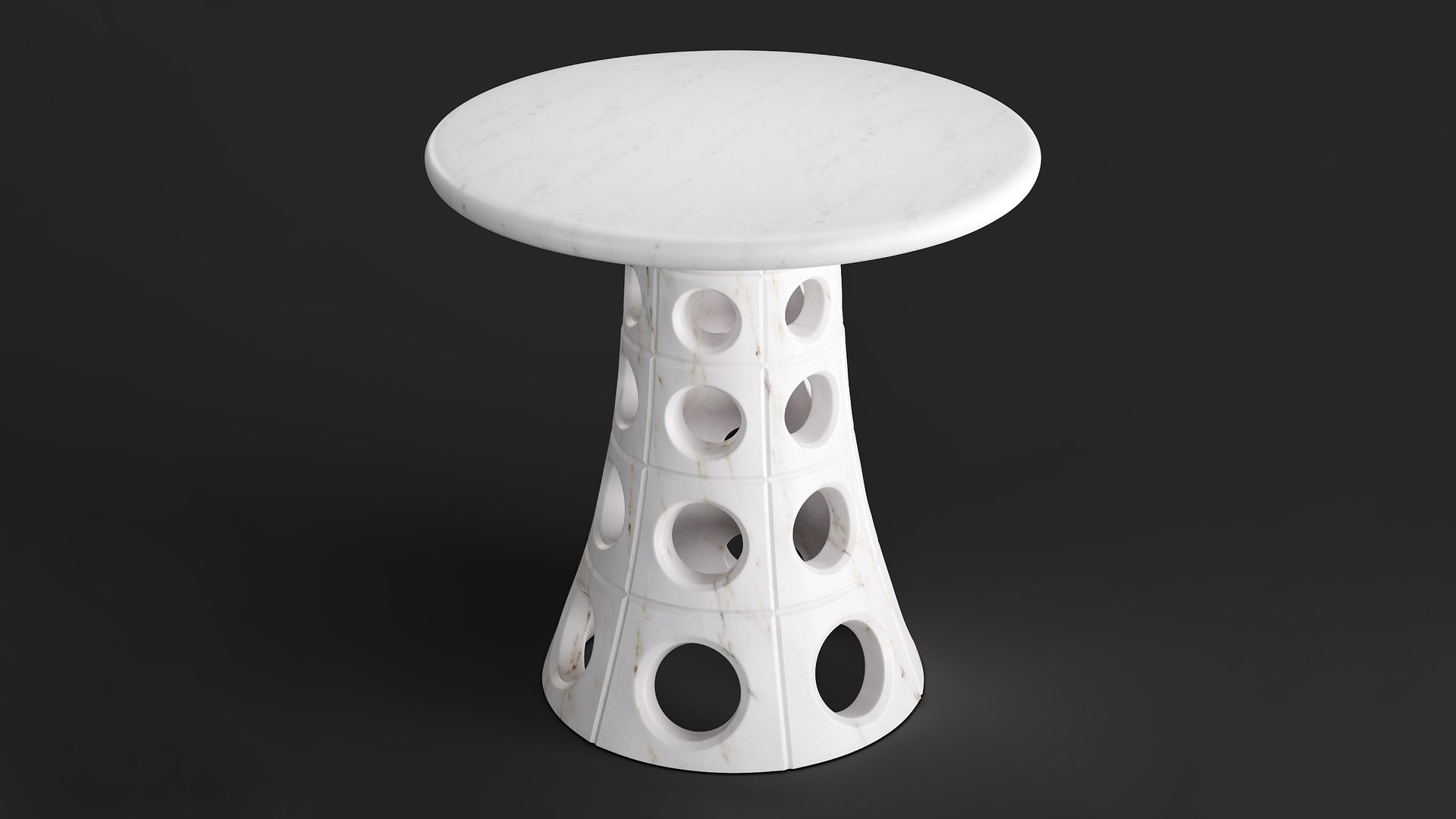 3D Model Taper Circle Side Table By Global Views - TurboSquid 2073094