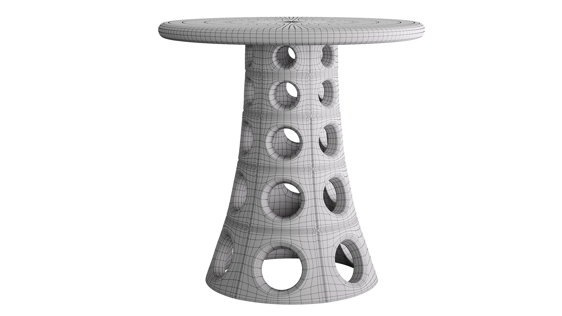 3D Model Taper Circle Side Table By Global Views - TurboSquid 2073094