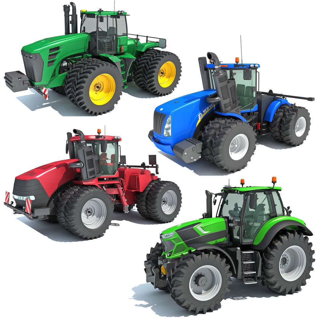 Farm Tractor Collection 3D Model - TurboSquid 1875311
