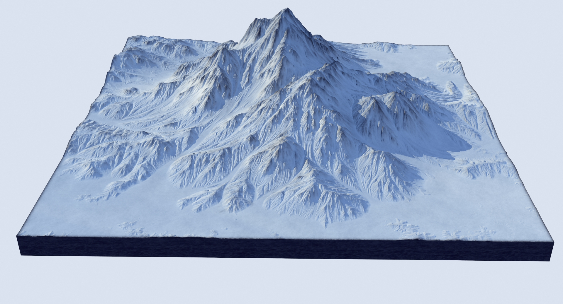3d snow mountain model