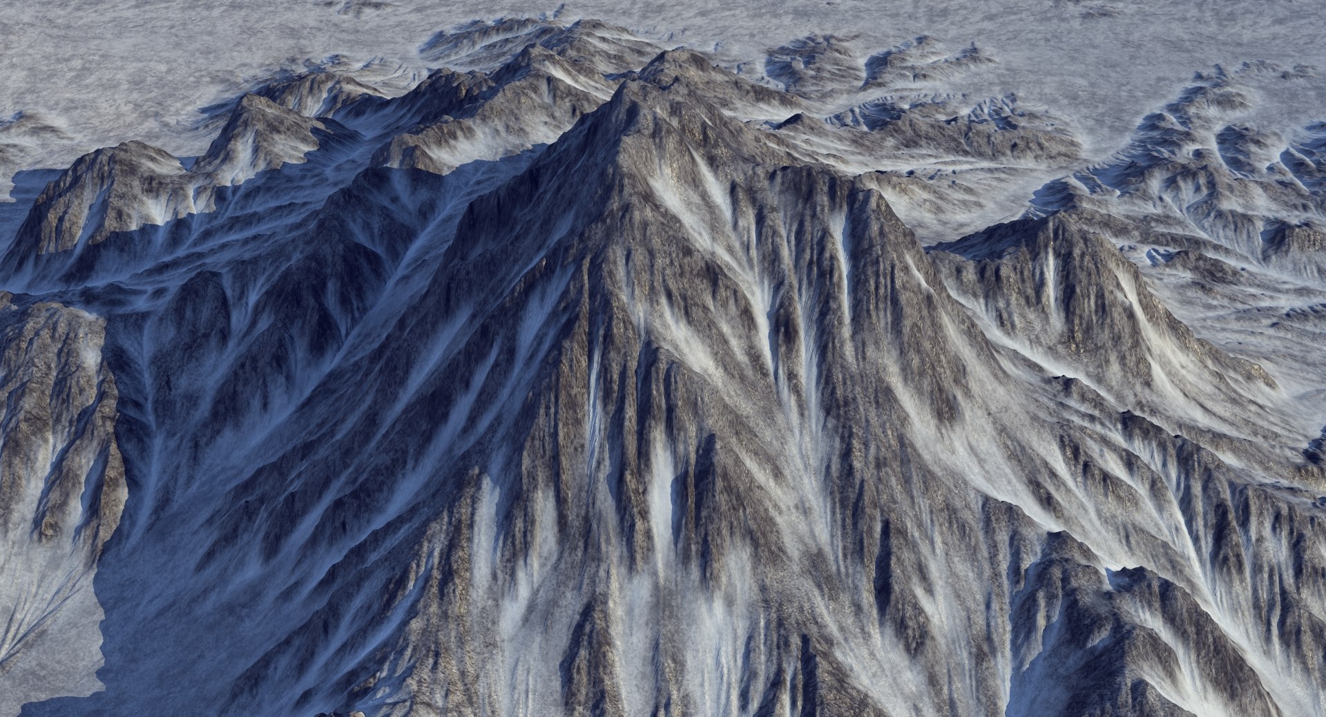 3d Snow Mountain Model