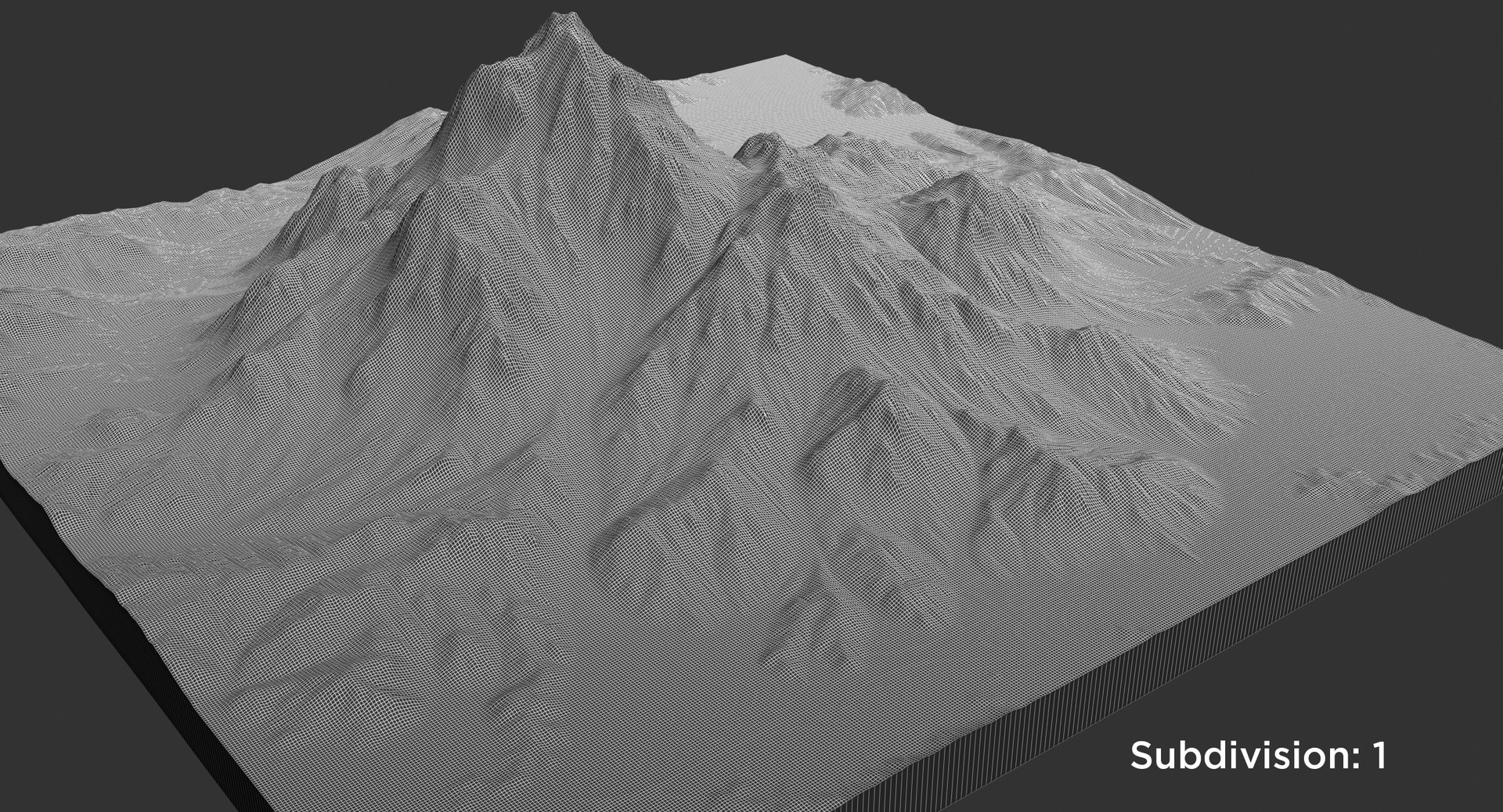 3d Snow Mountain Model