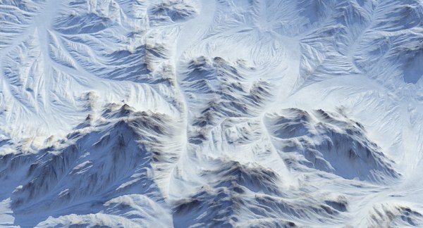 3d snow mountain model