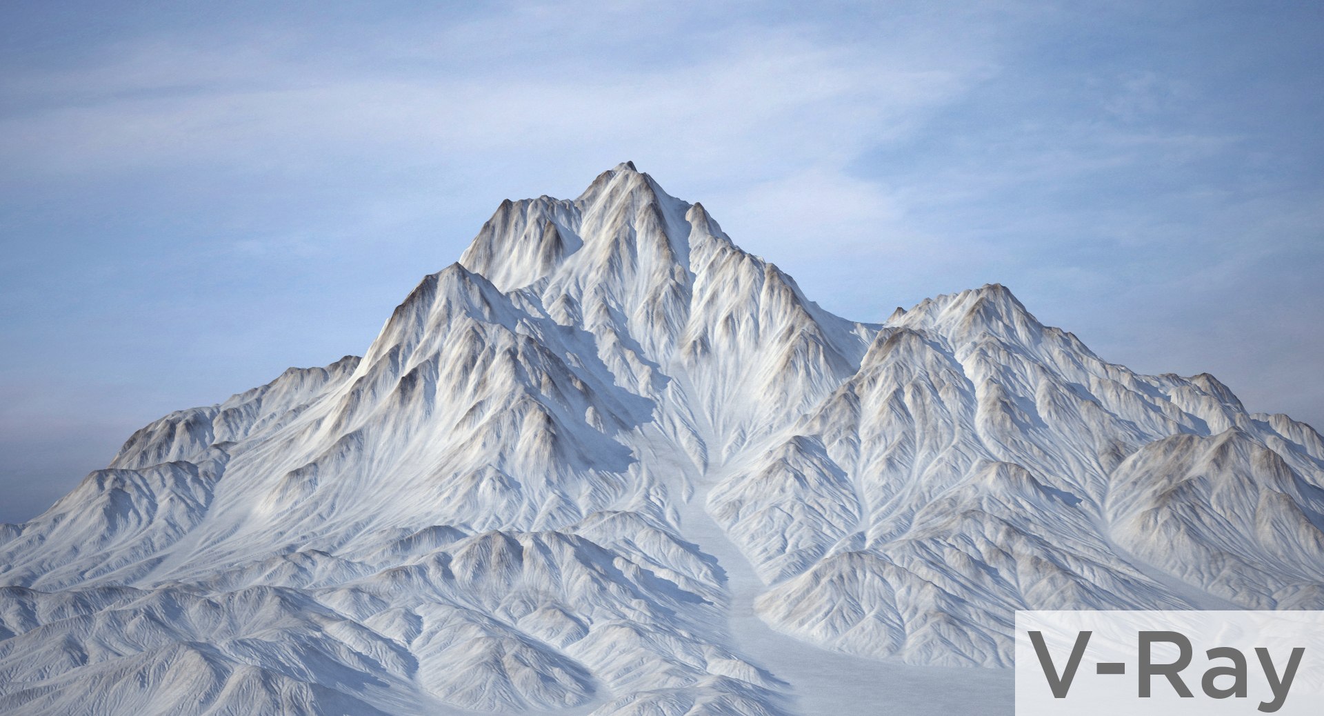 3d Snow Mountain Model