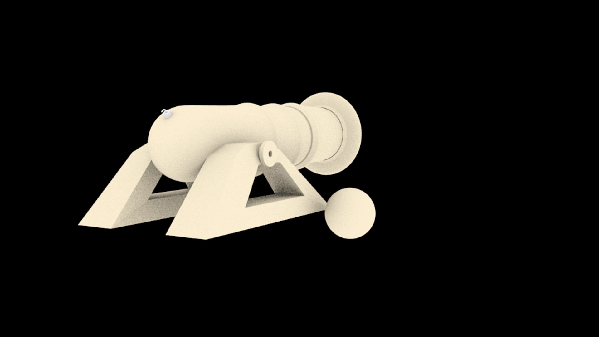 3d model simple cannon