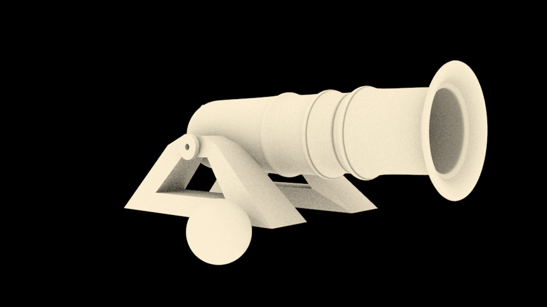 3d model simple cannon