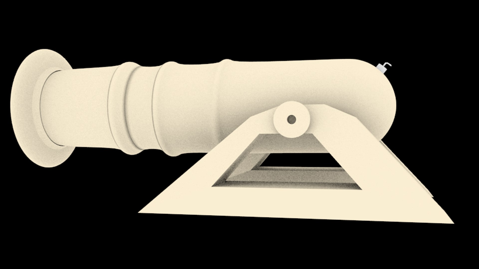 3d model simple cannon