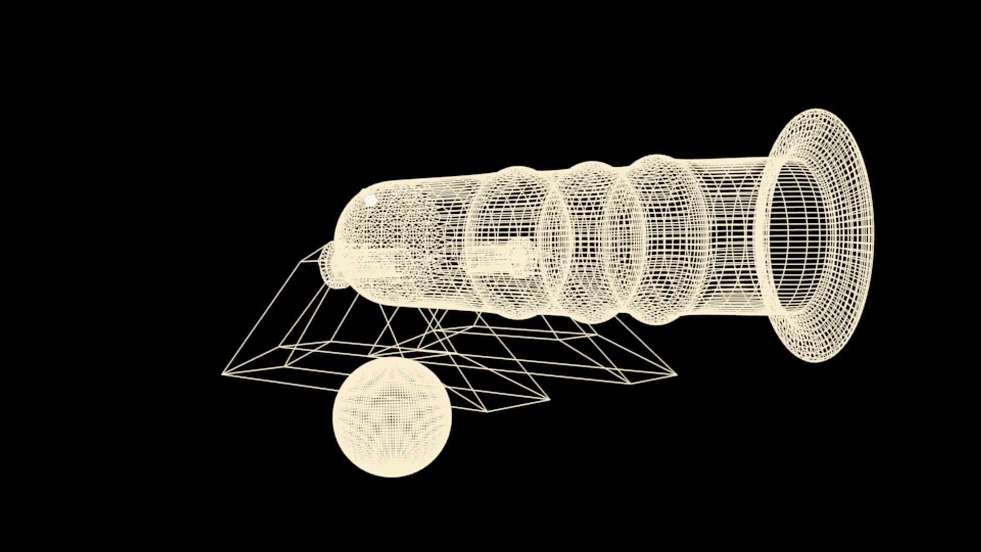 3d model simple cannon
