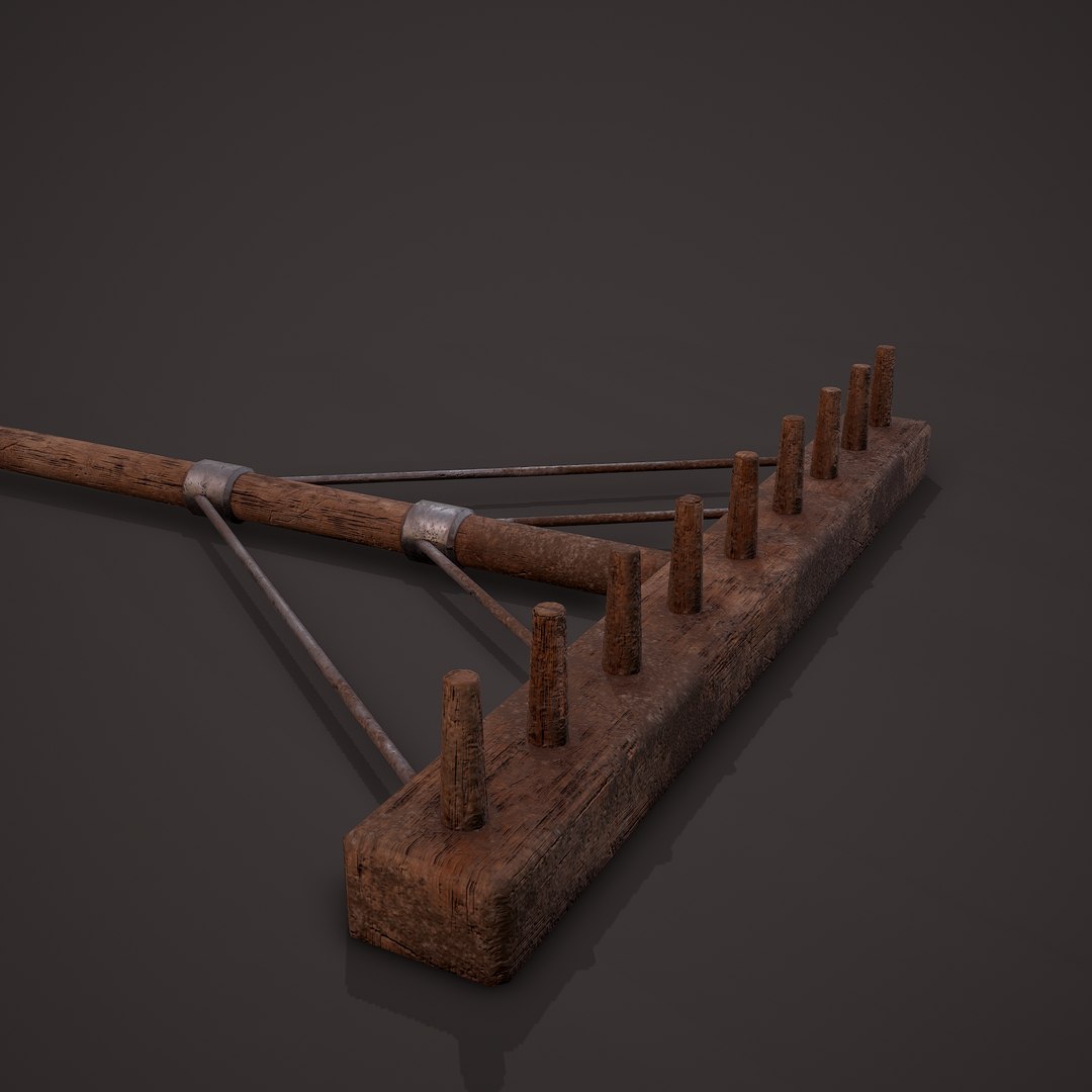 Medieval Rake 3D Model - TurboSquid 1603176