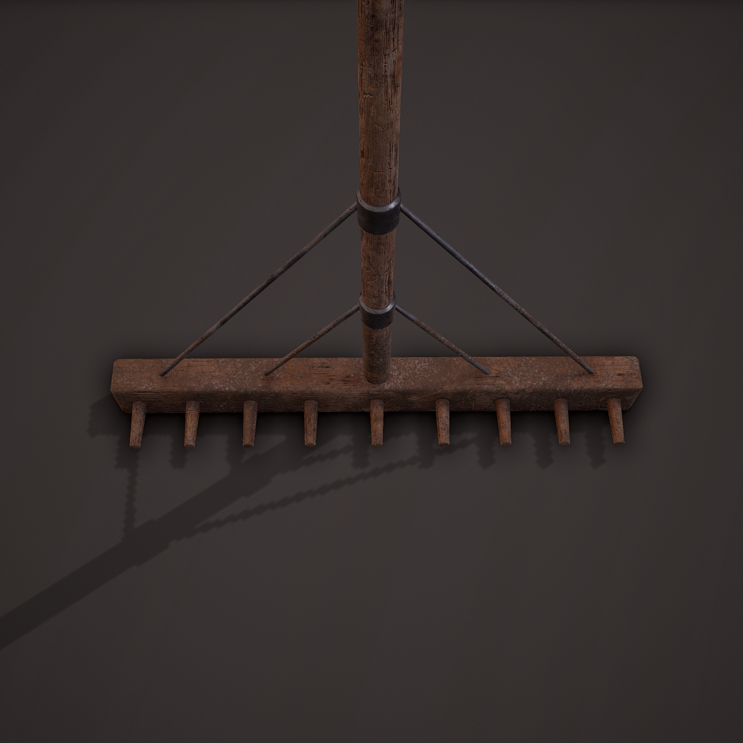 Medieval rake 3D model - TurboSquid 1603176