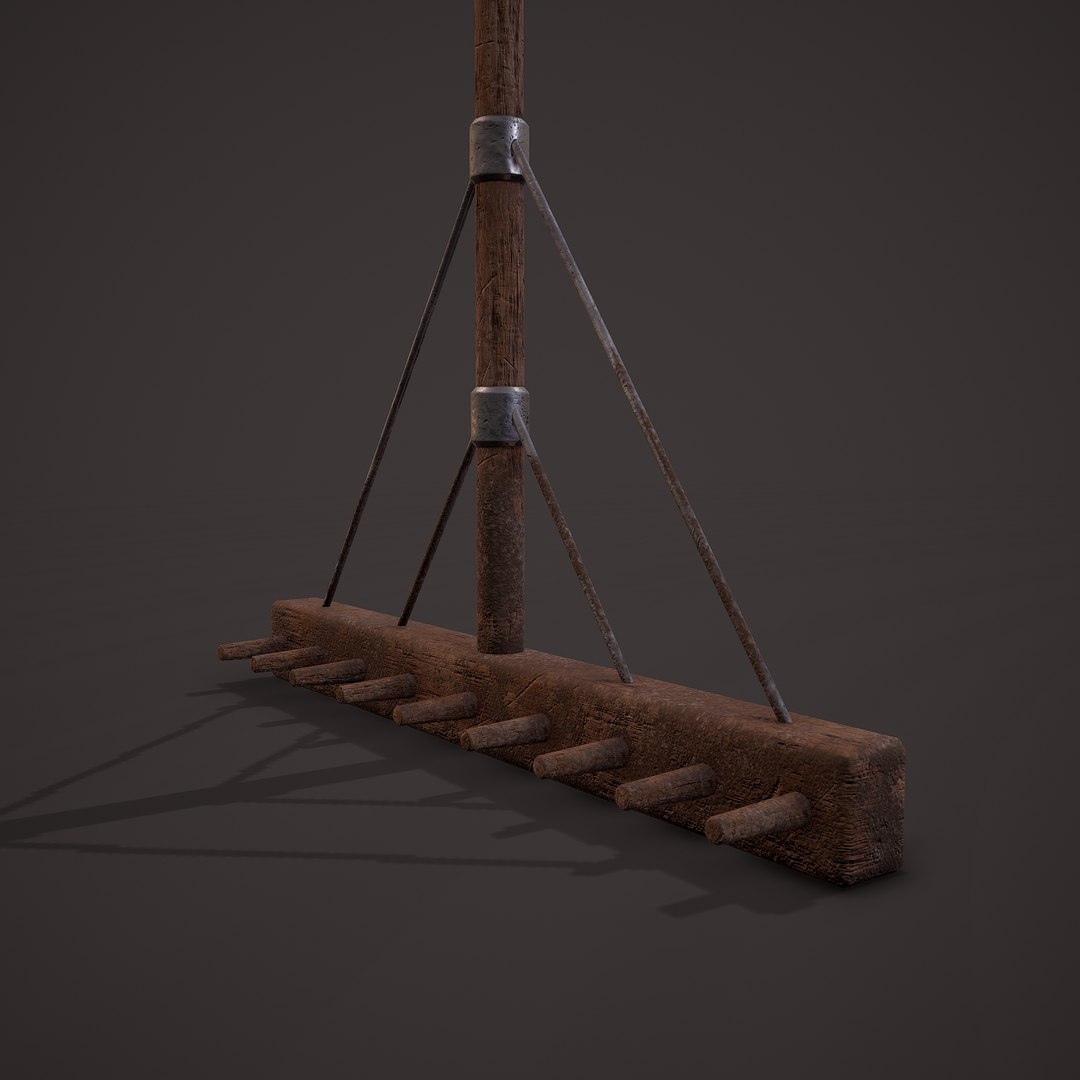 Medieval Rake 3D Model - TurboSquid 1603176