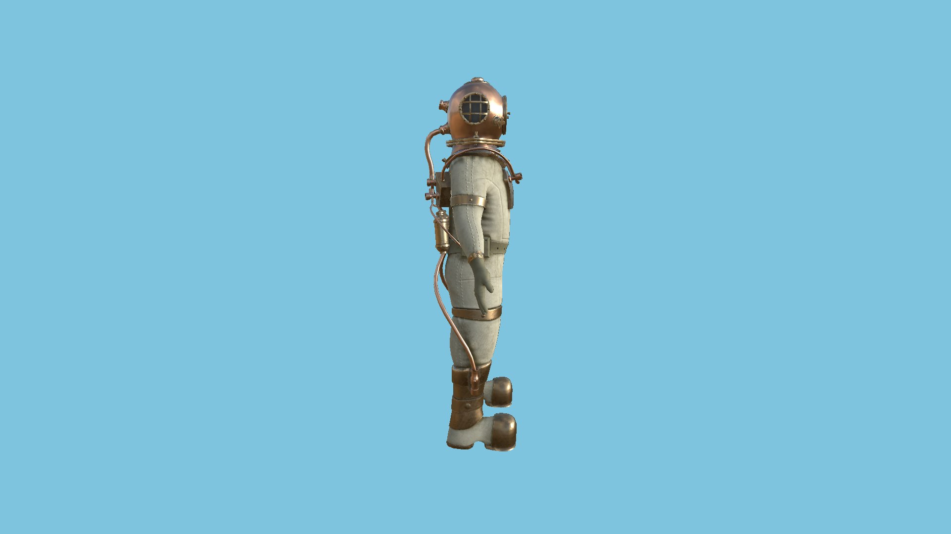 3D Diving Suit 01 - Bronze - Character Design Fashion Model ...