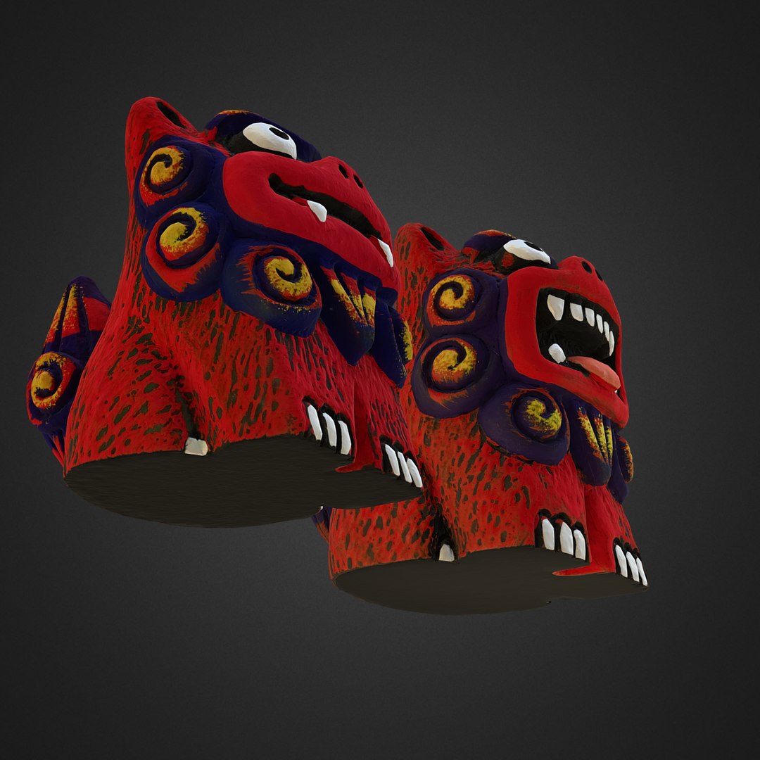 3d Shisa Dog Okinawan