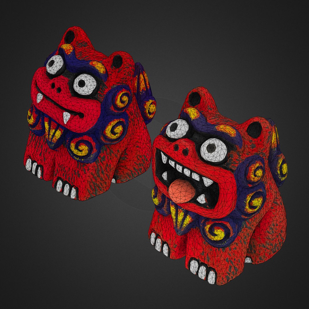 3d Shisa Dog Okinawan