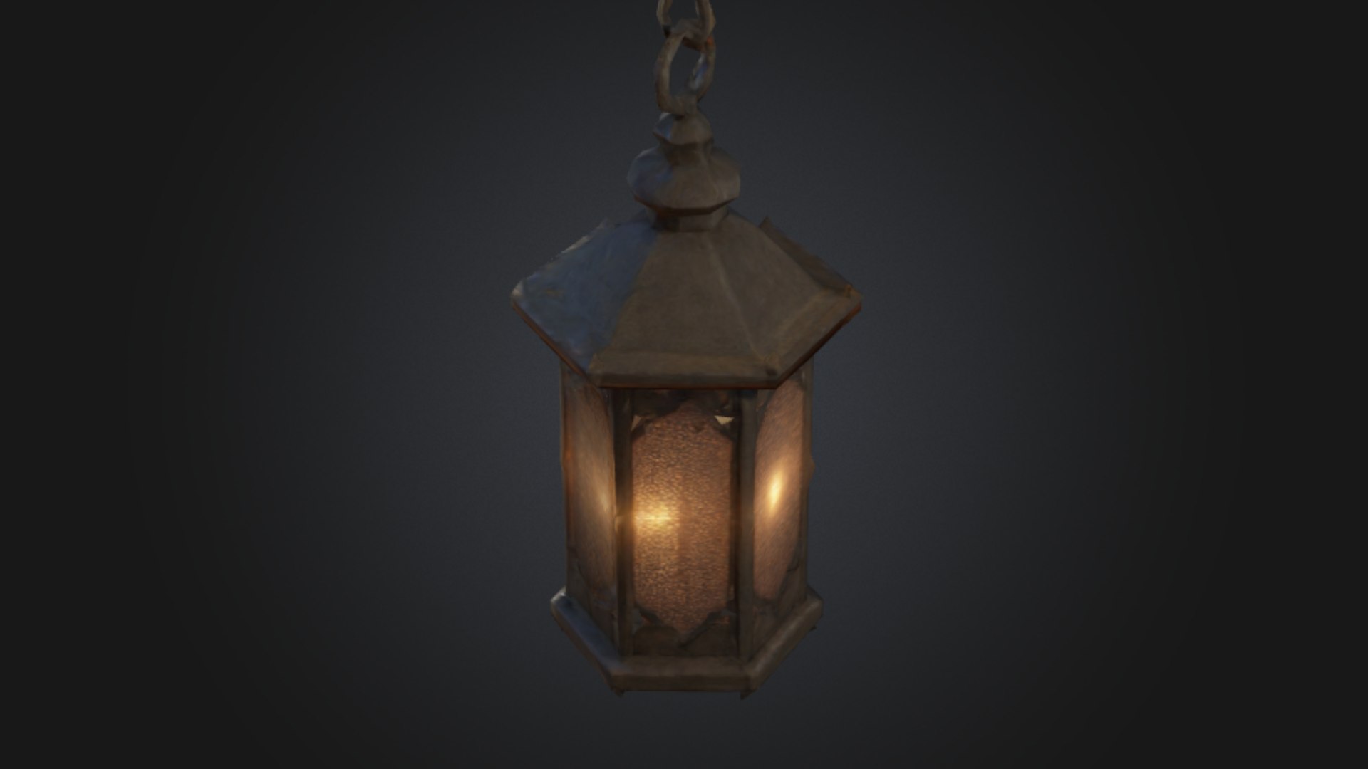 Stylized Game Ready Hanging Lantern 3K Triangles Low Poly FBX OBJ BLEND ...