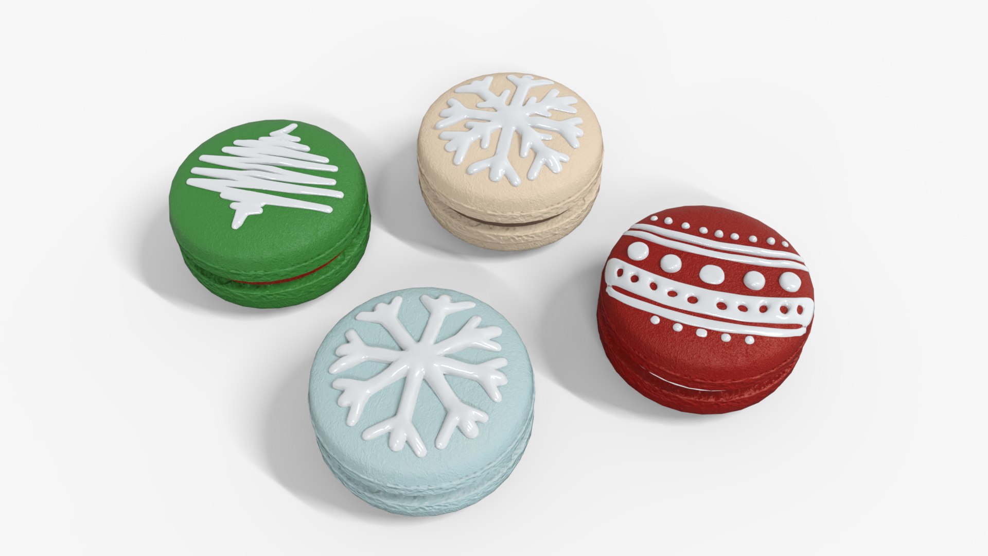 3D Christmas Macarons Sweets Low-poly 3D Model Model - TurboSquid 2331859