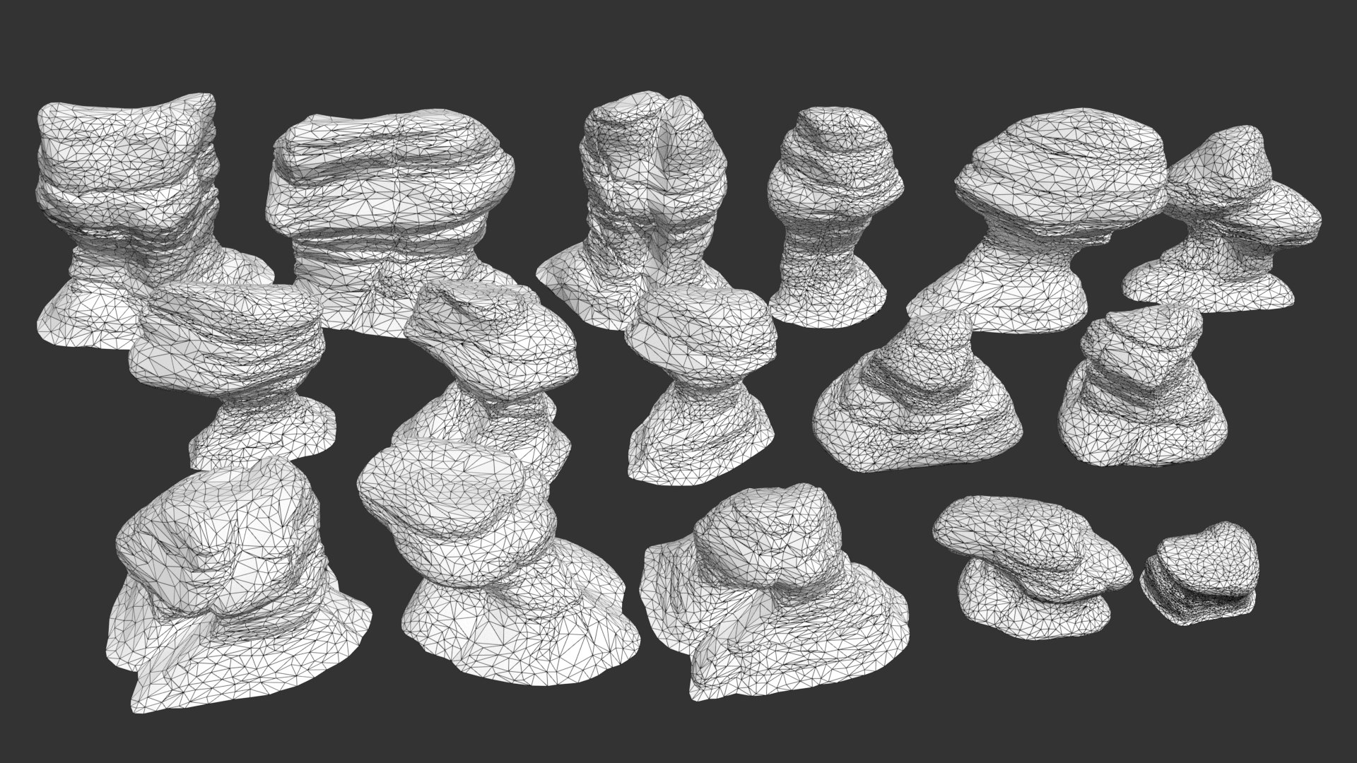 3D 16 Sandstone Columns Desert - 241011 - TurboSquid 2291429