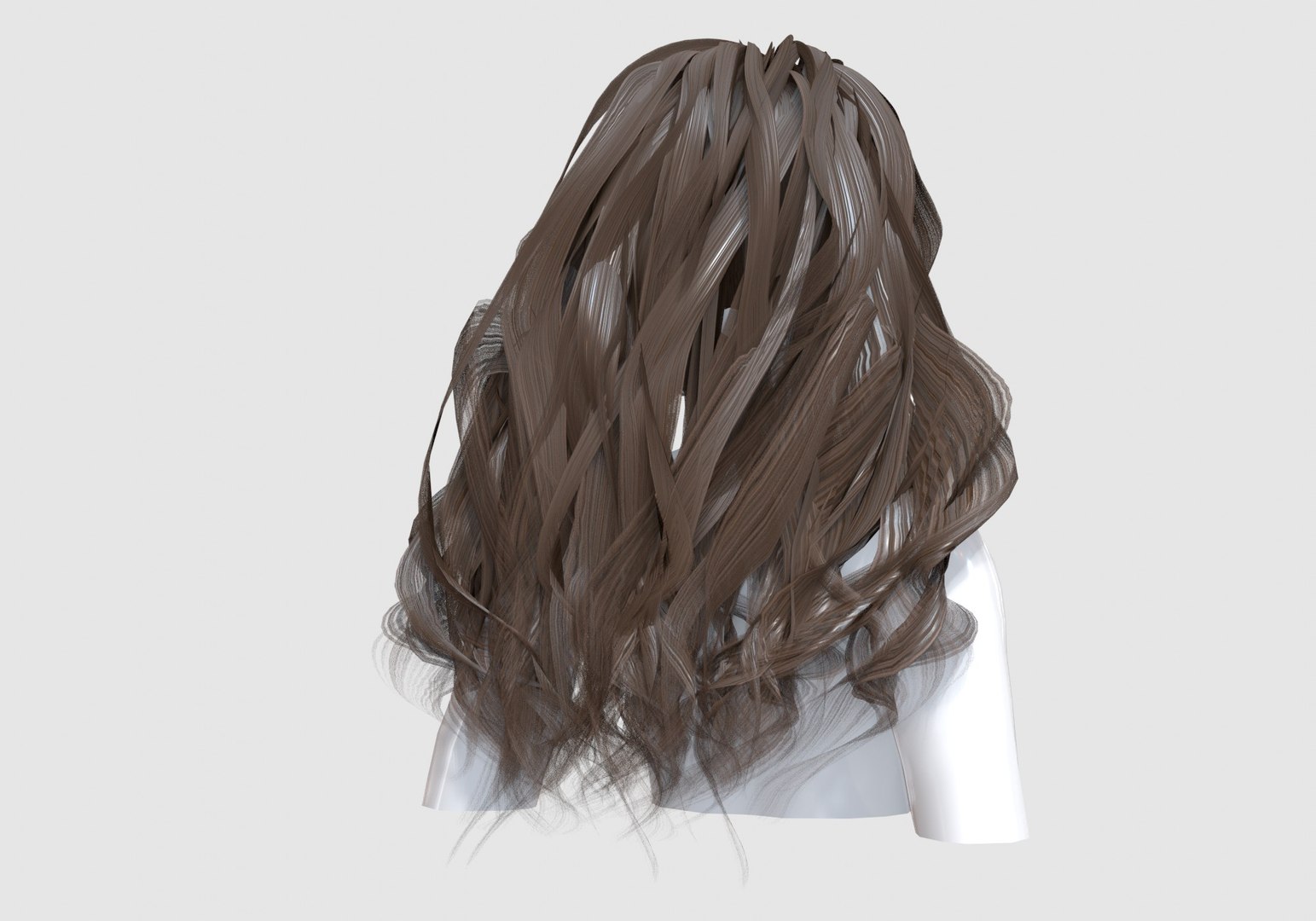 Basic Wavy Hair 3D Model - TurboSquid 1961078