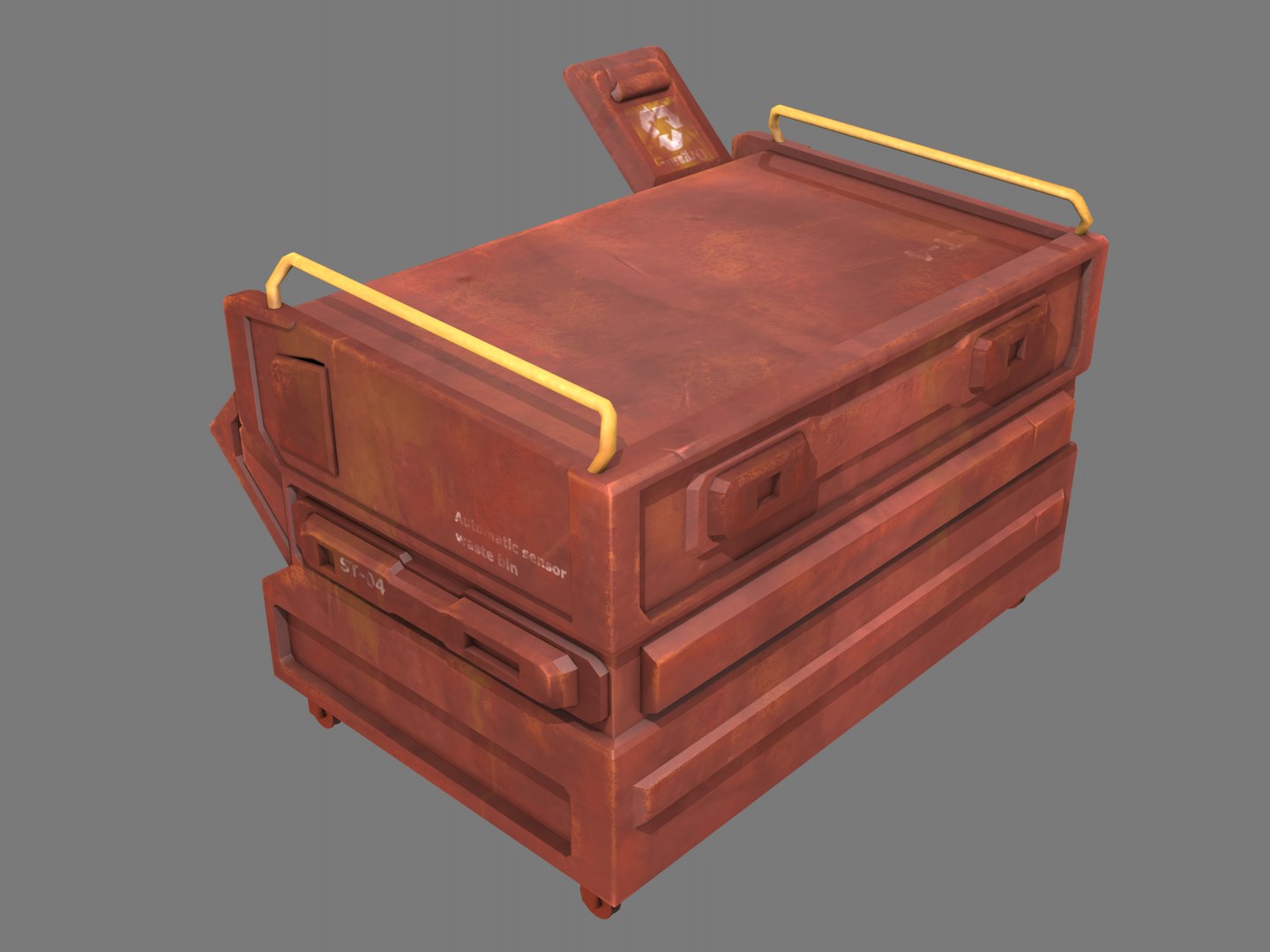 3D Model Pbr Brown Dumpster - TurboSquid 1491116