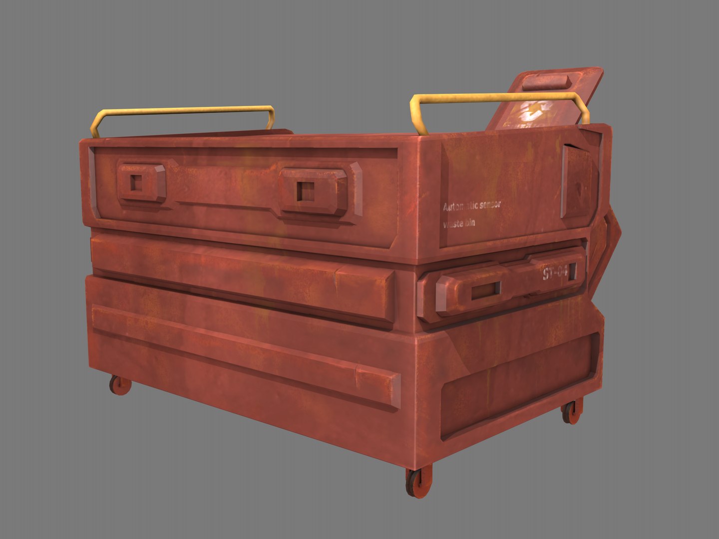 3D Model Pbr Brown Dumpster - TurboSquid 1491116