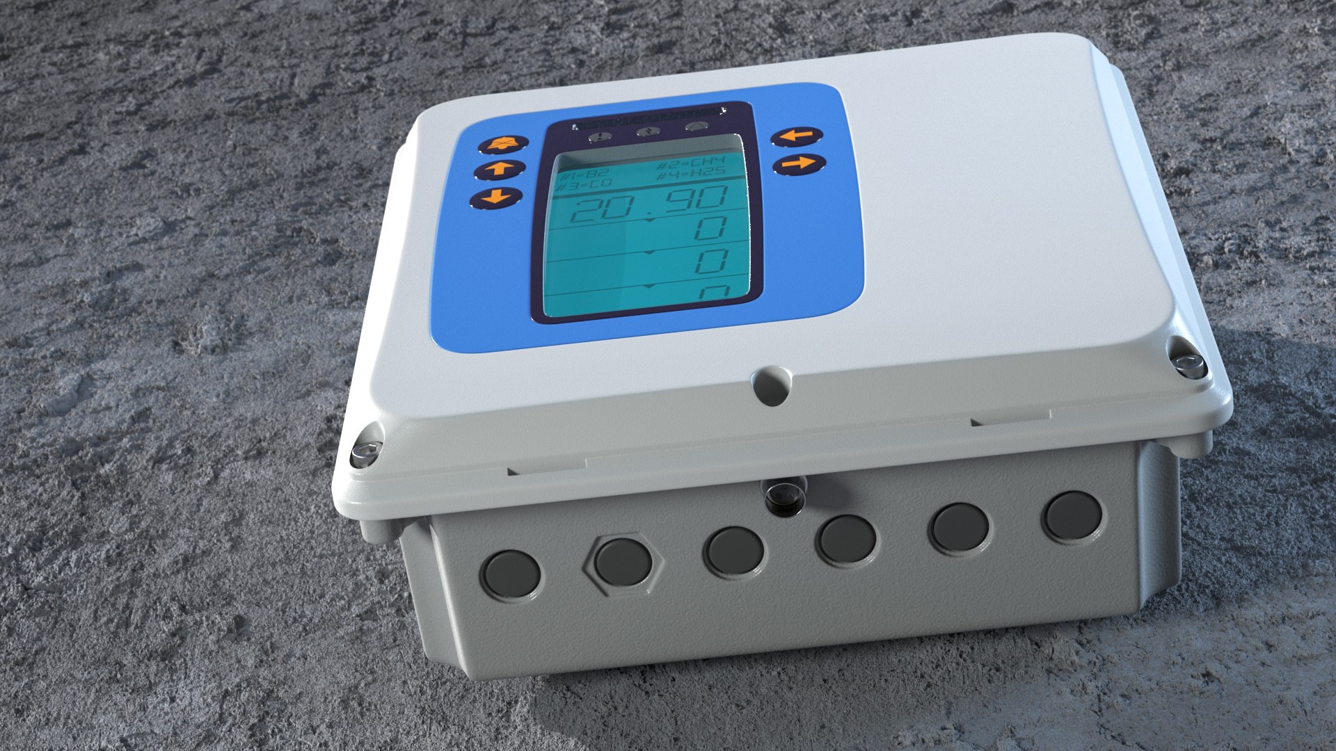 Compact Gas Detection Control Panel 3D - TurboSquid 1941666