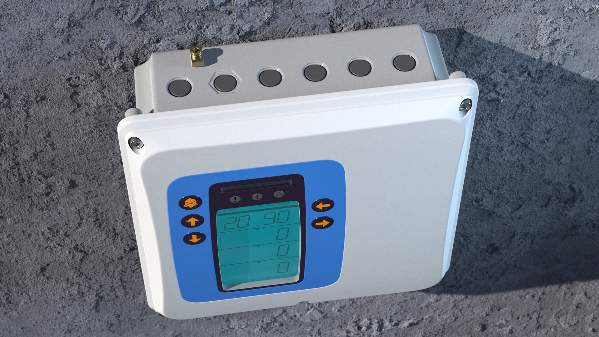 Compact Gas Detection Control Panel 3D - TurboSquid 1941666
