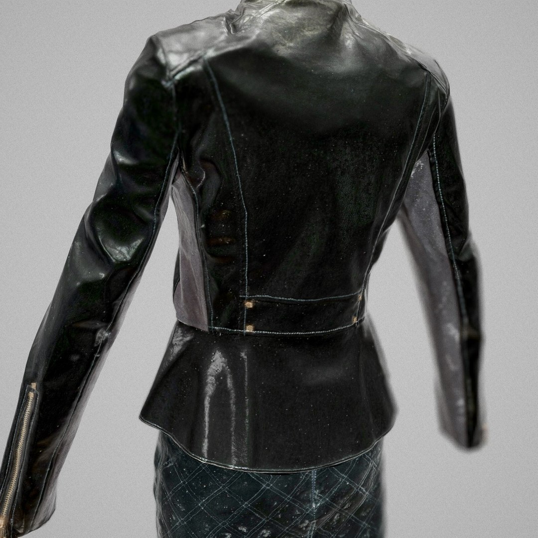 3d Model Of Shiny Leather
