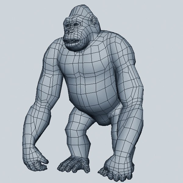 3d gorilla monkey model