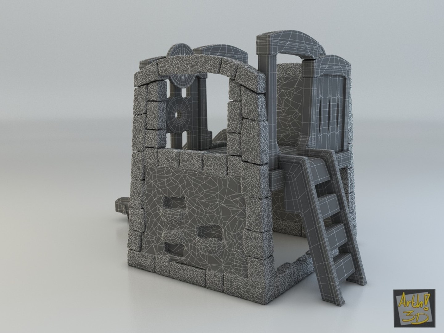 3d Model Of Naturally Playful Woodland Climber