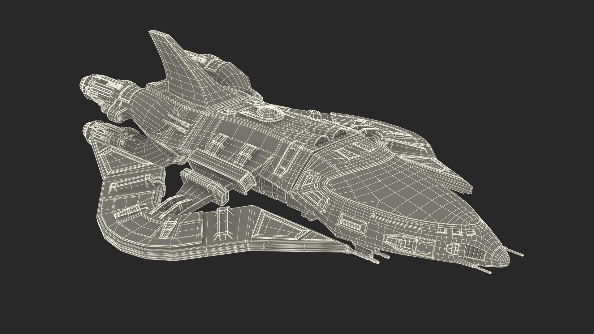 3D Futuristic Space Fighter Craft White Model - TurboSquid 2222410