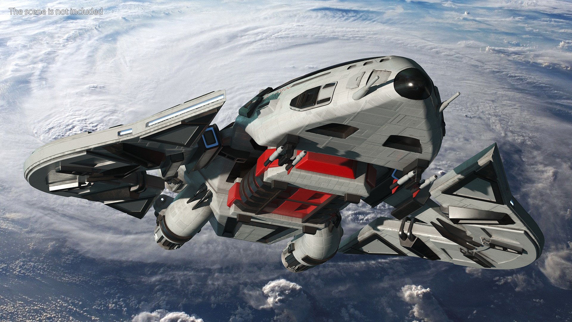 3D Futuristic Space Fighter Craft White Model - TurboSquid 2222410