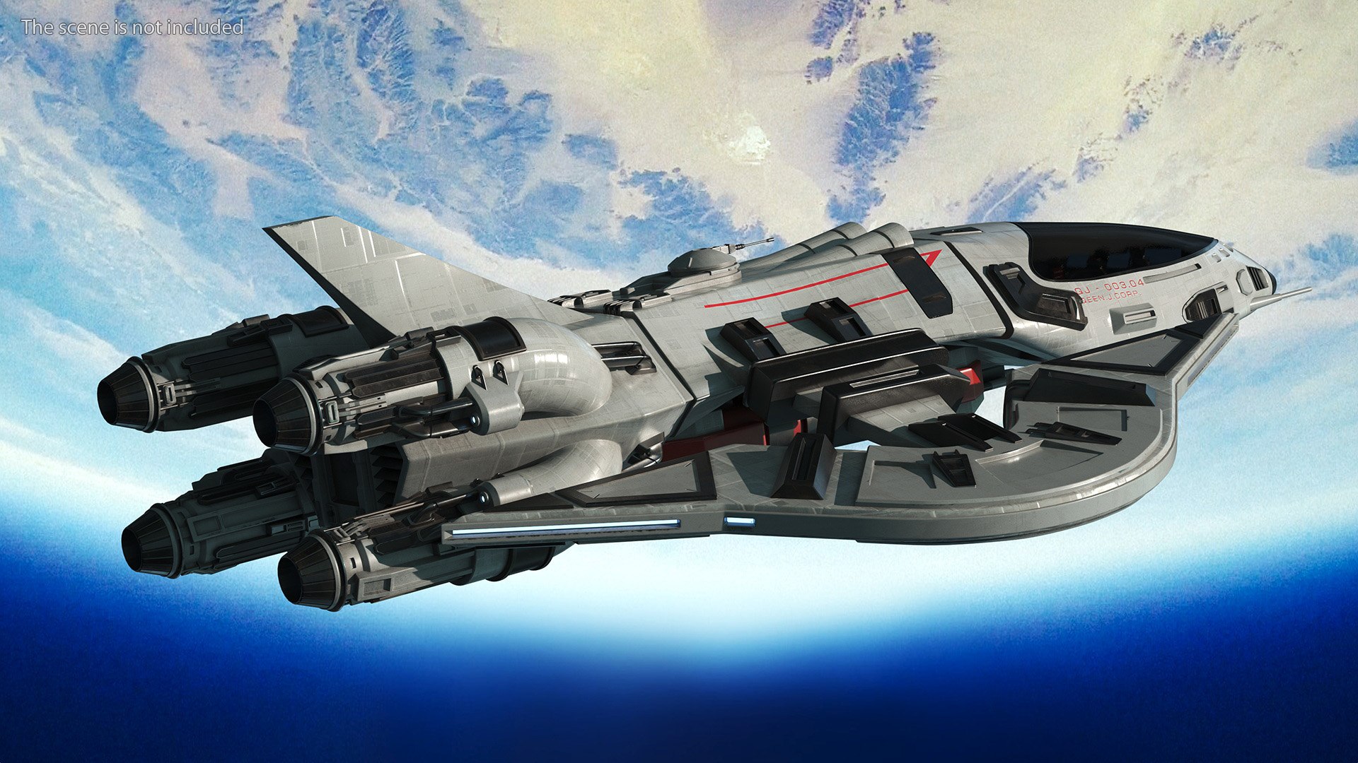 3D Futuristic Space Fighter Craft White Model - TurboSquid 2222410