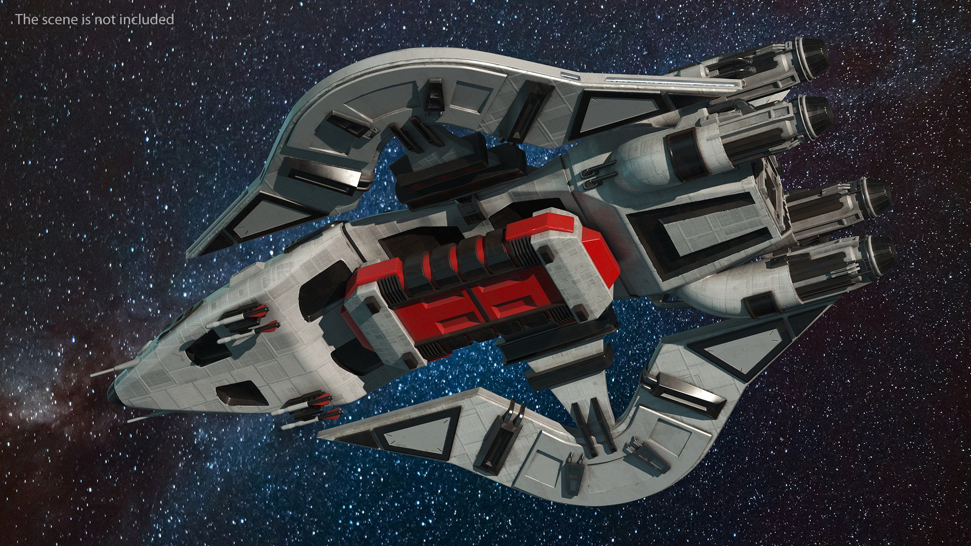 3D Futuristic Space Fighter Craft White Model - TurboSquid 2222410