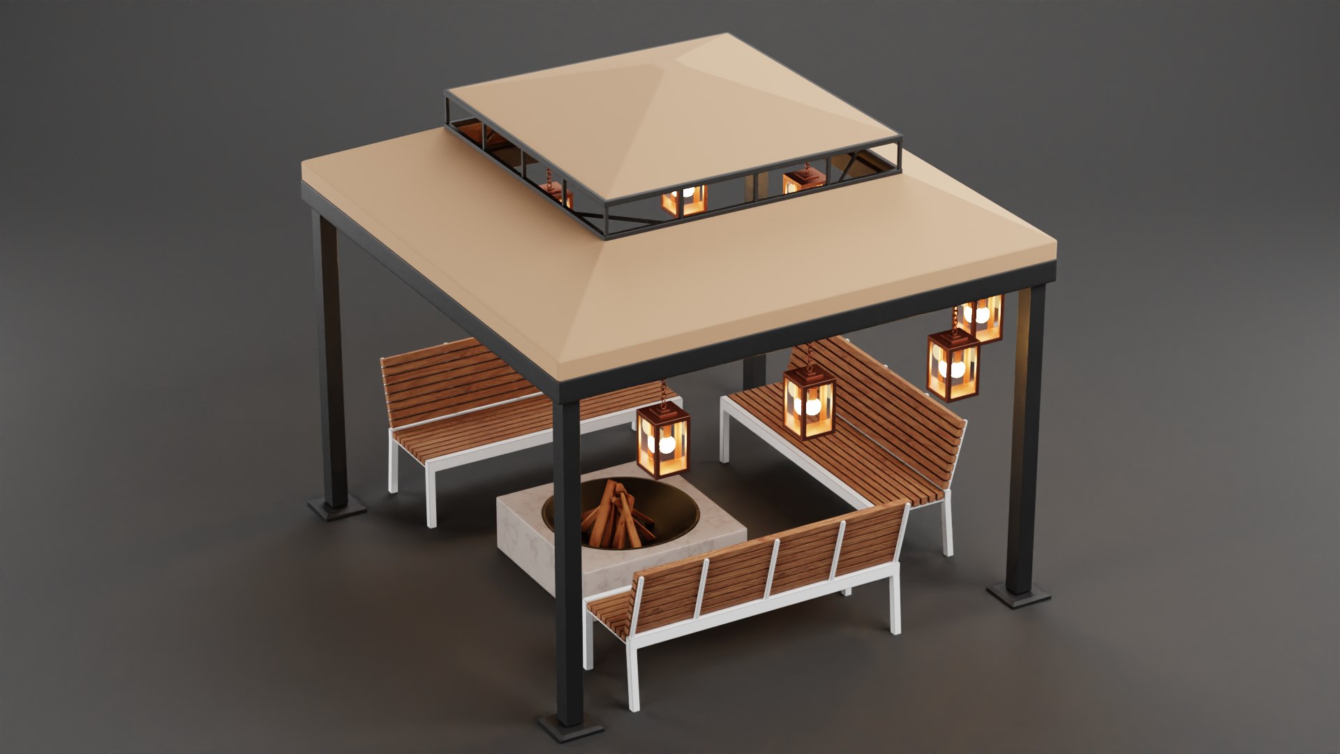 3D Gazebo Setup 03 model - TurboSquid 2054077