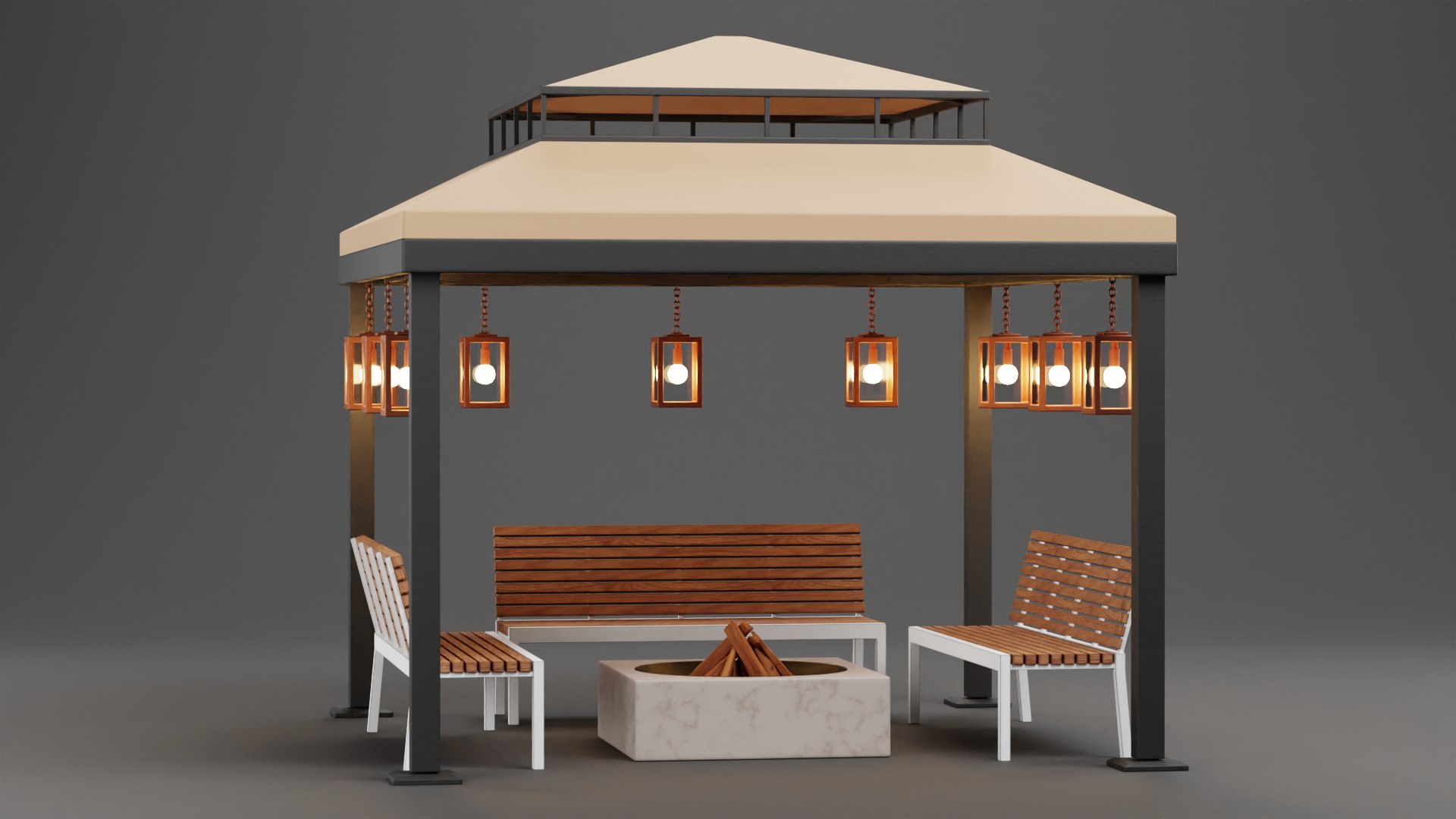 3D Gazebo Setup 03 model - TurboSquid 2054077