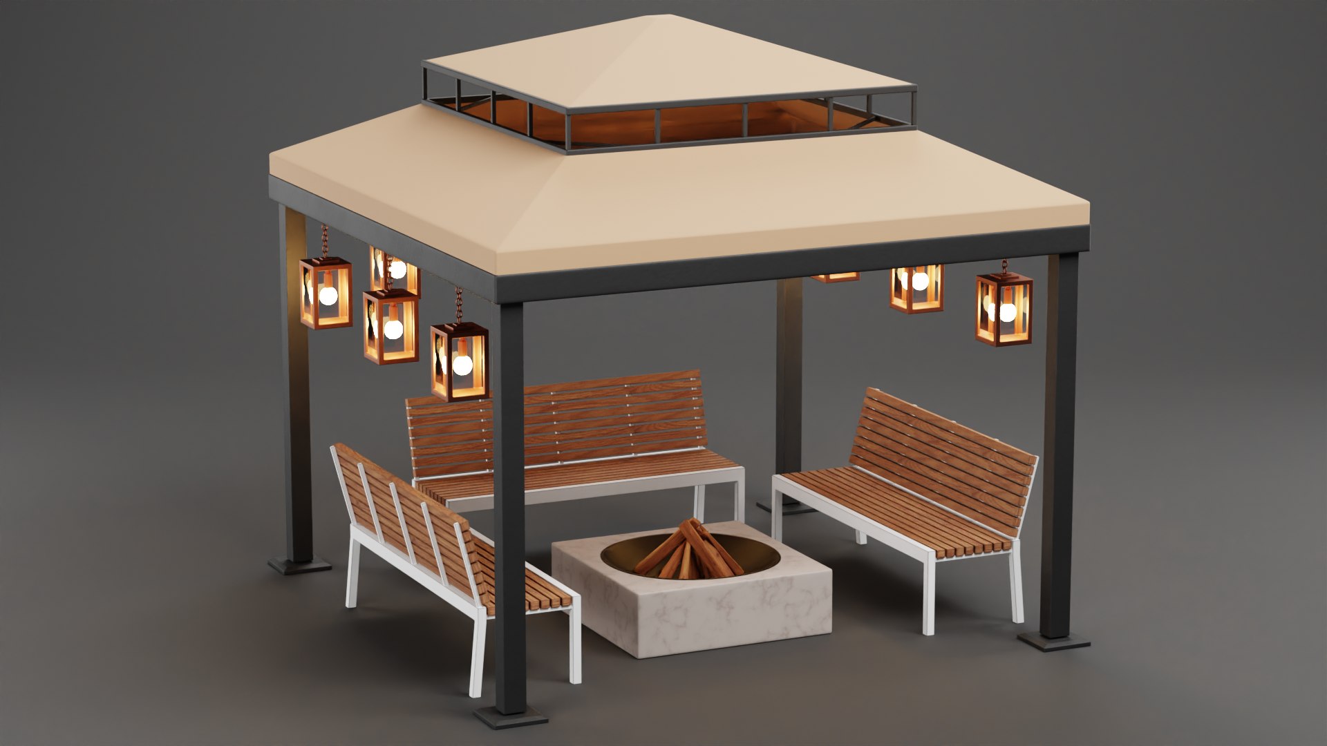 3D Gazebo Setup 03 model - TurboSquid 2054077