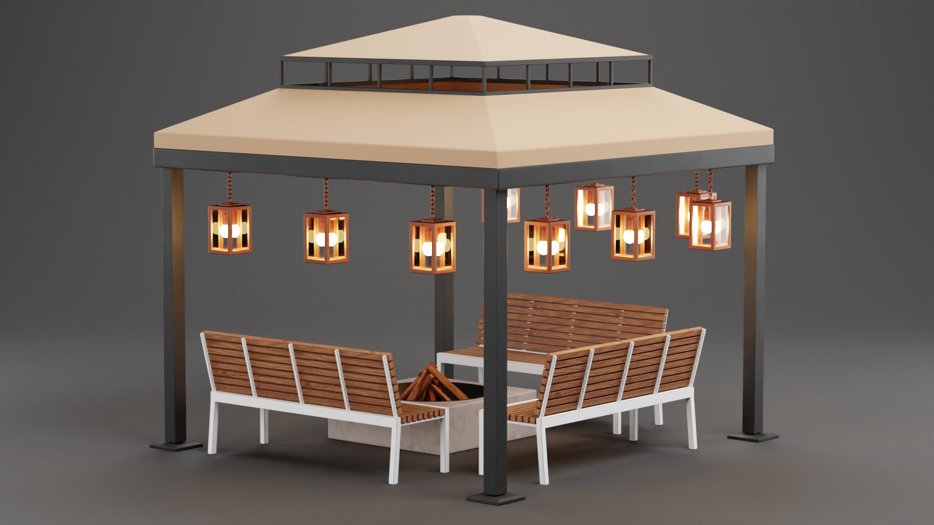 3D Gazebo Setup 03 model - TurboSquid 2054077