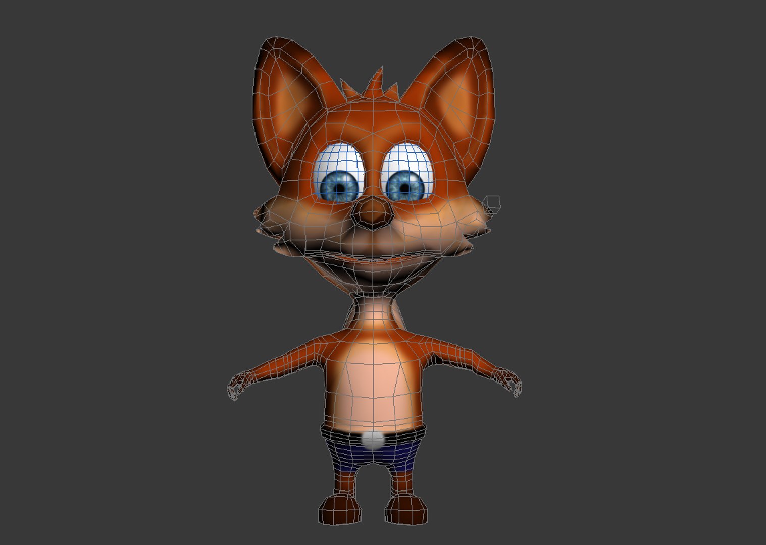 Fox Rigged - 3d Model
