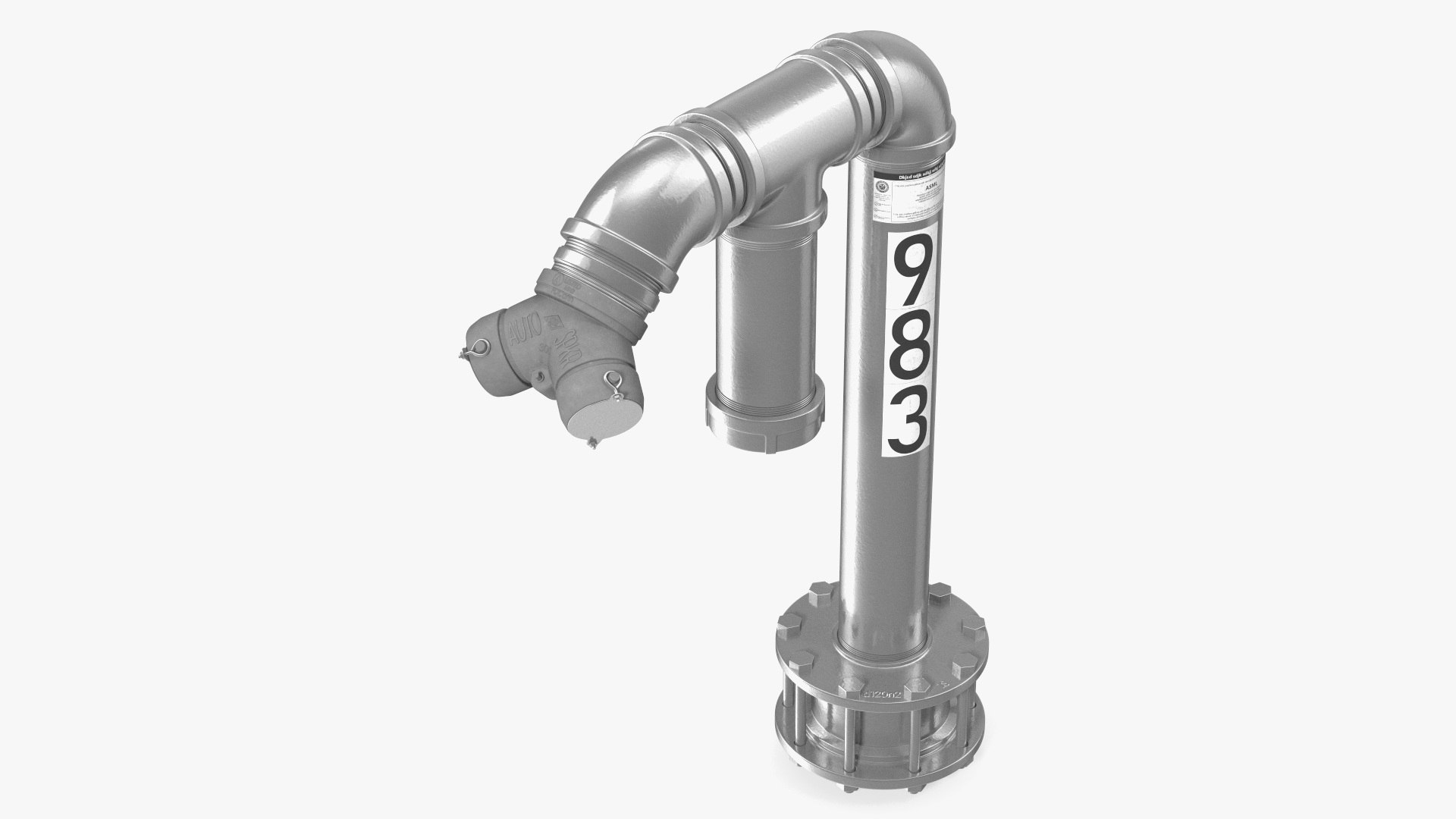 3D Steel Double Pipe Fire Hydrant - TurboSquid 2134058