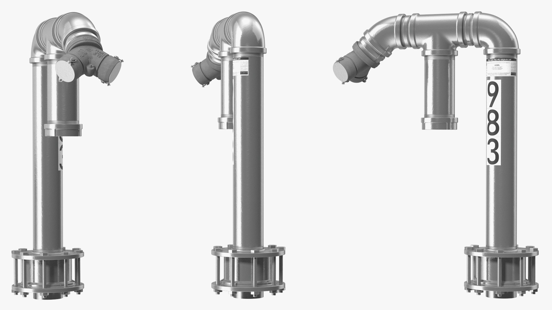 3D Steel Double Pipe Fire Hydrant - TurboSquid 2134058