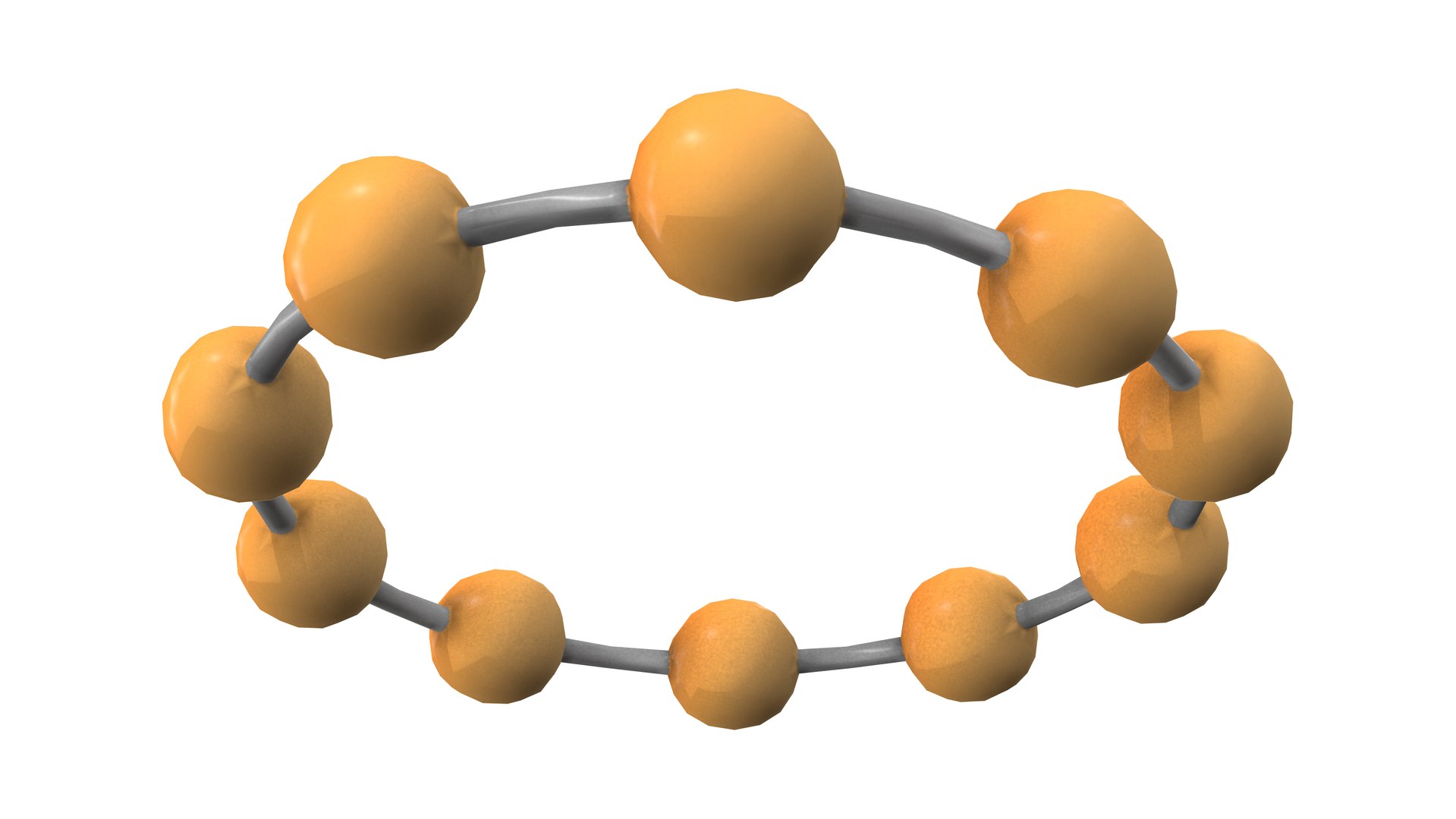 Gold Bids Bracelet 3D Model - TurboSquid 1931822