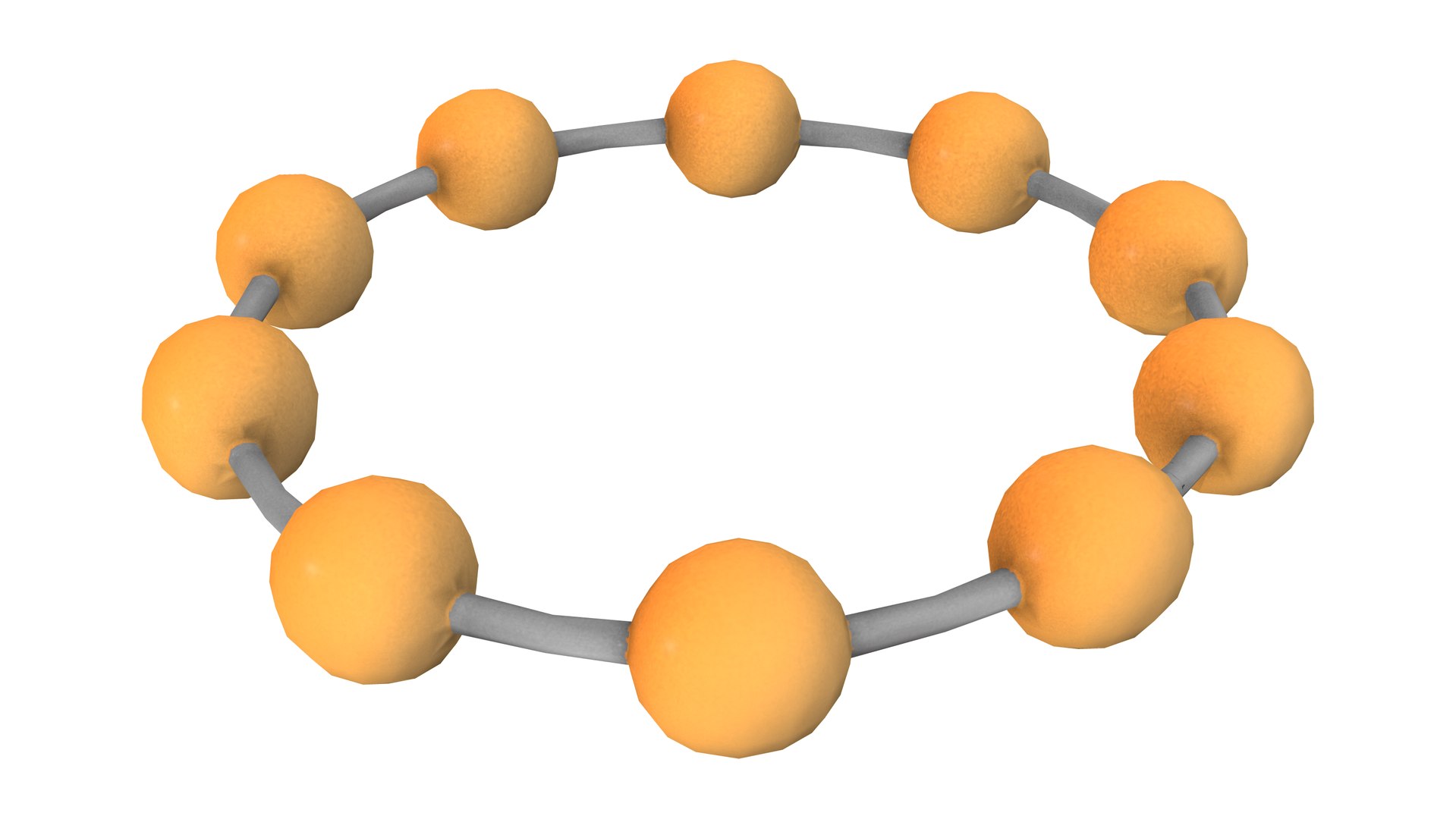 Gold Bids Bracelet 3D Model - TurboSquid 1931822