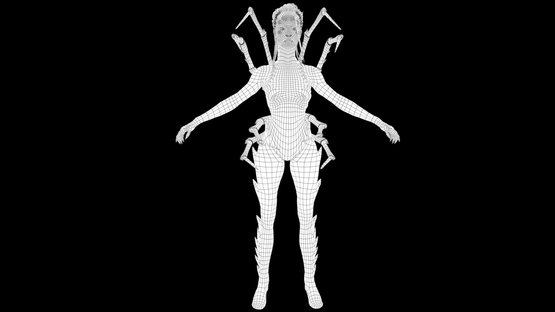 Spider Woman Monster Character 3D Model - TurboSquid 1706108