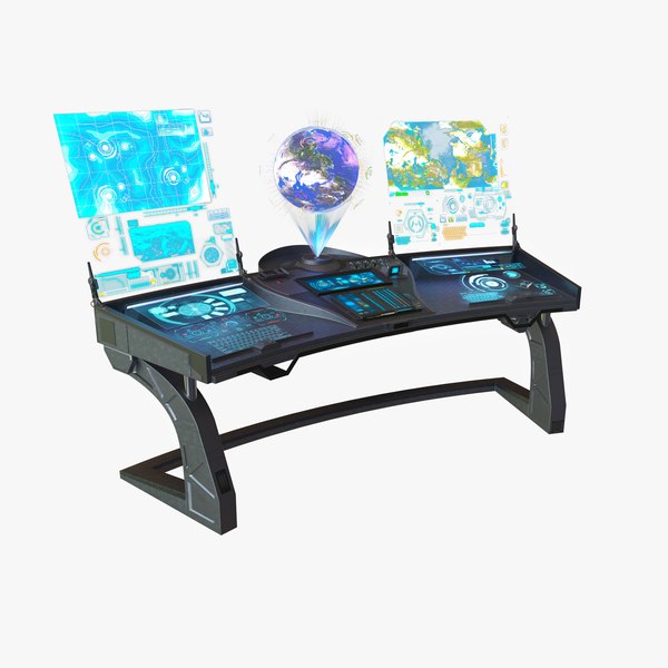 sci fi command panel 3d max