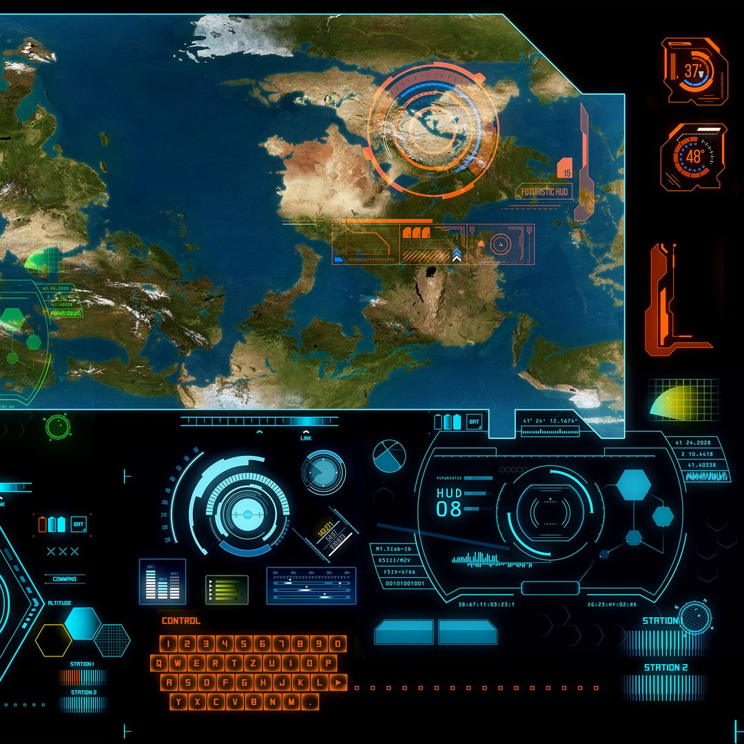 Sci Fi Command Panel 3d Max